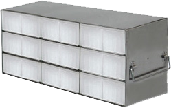 Upright Freezer Racks 50-Cell 1.5ml Microtube Boxes | 3 High x 6 Deep