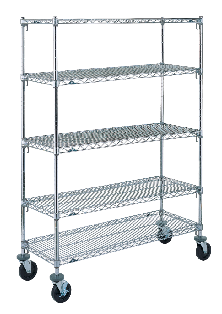Metro Super Adjustable 2 Super Erecta® Stem Caster Cart - 5-Tiers - 24 ...