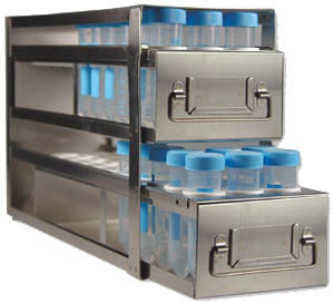 Upright Freezer Drawer Rack for 50ml Centrifuge Tubes | 60 Tubes