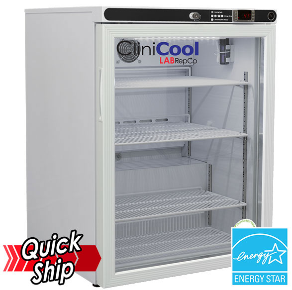 5.2 Cu. Ft. Glass Door Undercounter Medical Refrigerator | Freestanding
