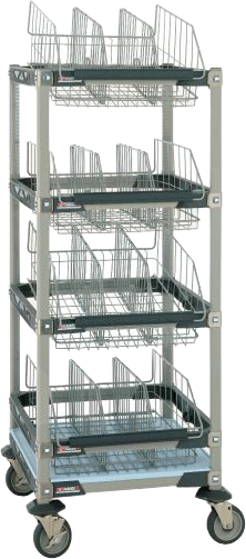 MetroMax i® Gown and Bootie Storage Open Cart (24" x 24" x 60 ...