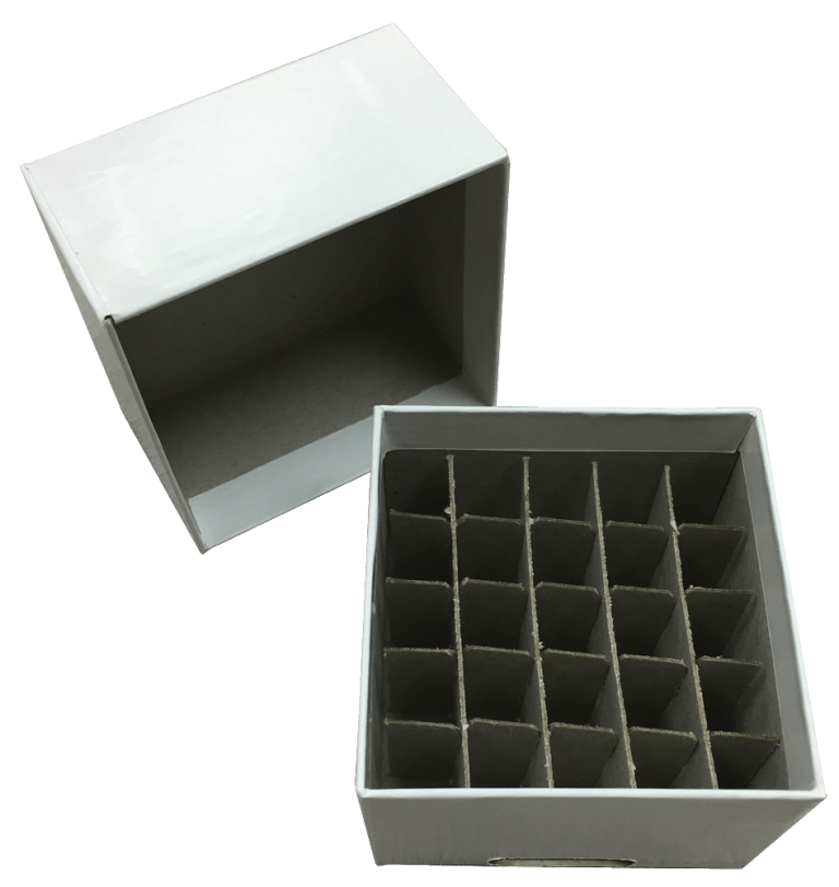 2" Mini Fiberboard Boxes With 25 Cell Dividers (Qty of 50)