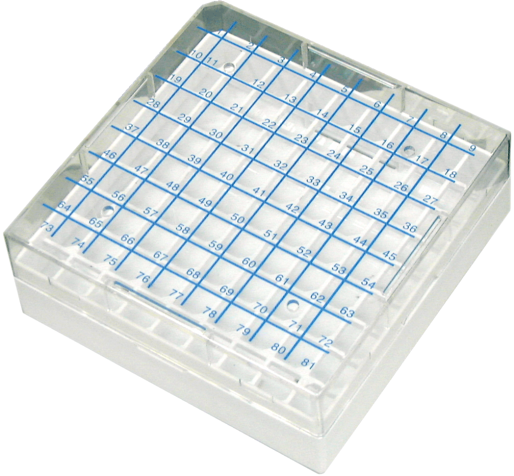 Polystyrene 2" Boxes With 81 Cell Divider | White