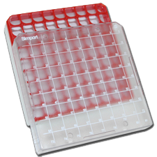 Polycarbonate 2" Boxes With 81 Cell Divider | Red