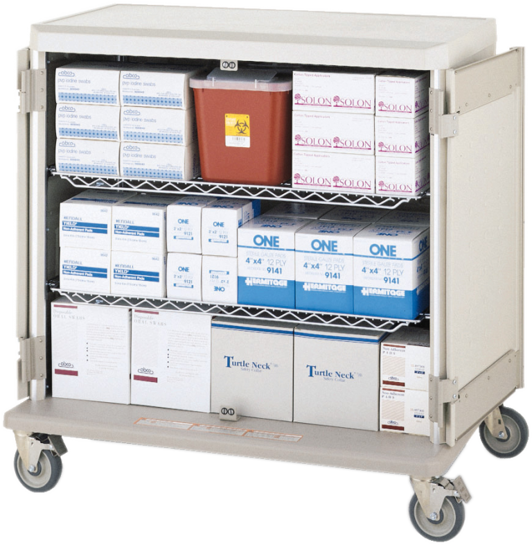 Starsys® Double Wide LAR Secure Transport Cart in Taupe | LabRepCo, LLC