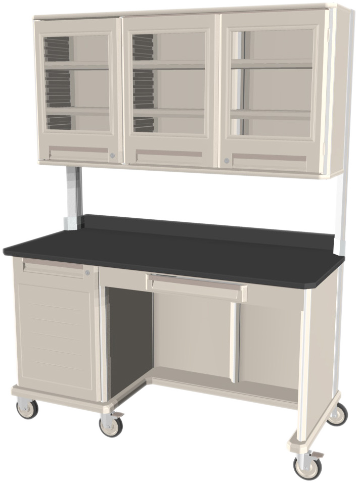 Metro Starsys® Mobile Triple Wide Workcenter with Locking Undercounter ...