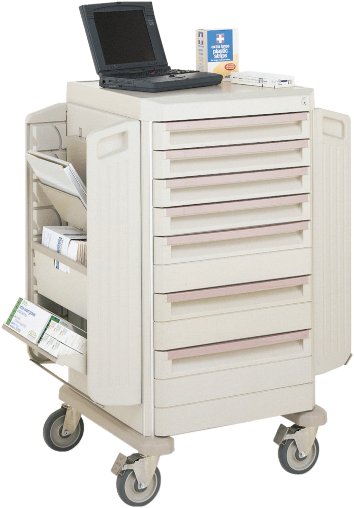 Metro Starsys® Single Wide Computer Cart in Mauve | LabRepCo, LLC