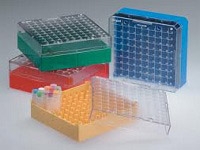Polycarbonate 2" Boxes With 100 Cell Divider | Red