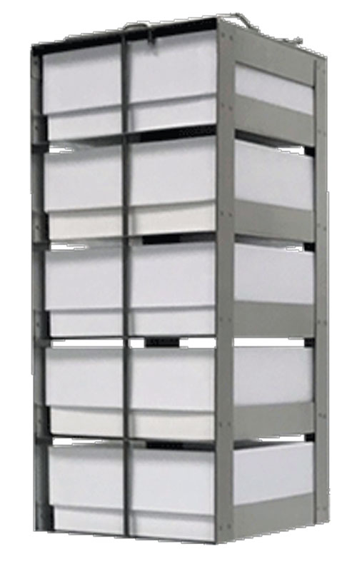 Value Series Vertical Rack for Standard 2" Boxes- Rack Only - 5 Boxes ...