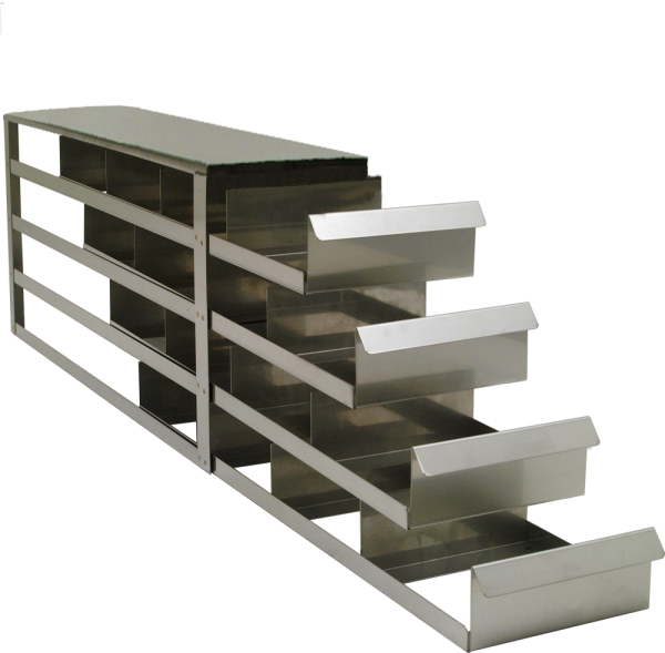 UFD-442 Upright Freezer Drawer Racks for 2 inch Boxes | 4 Deep x 4 High