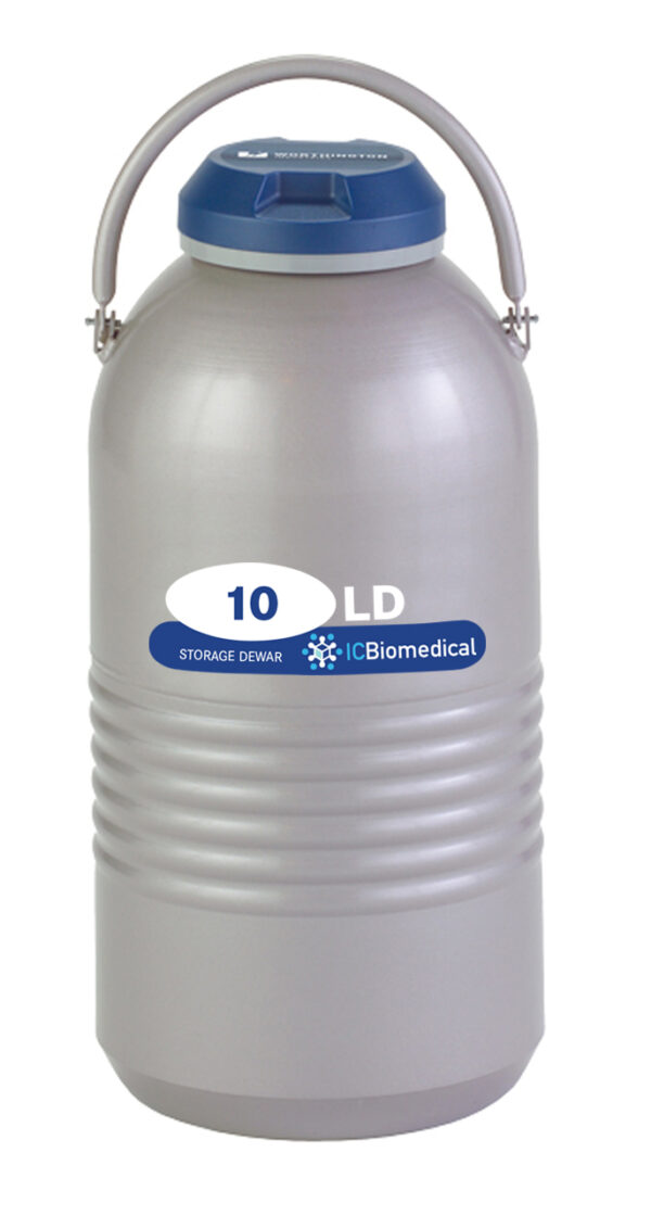 LD10 Aluminum Cryogenic Dewar | 10L | IC Biomedical | Taylor Wharton