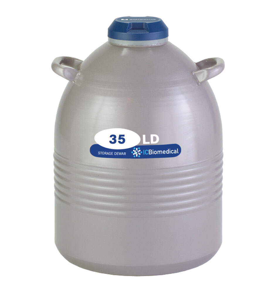 LD35 Aluminum Cryogenic Dewar | 35L | IC Biomedical | Taylor Wharton