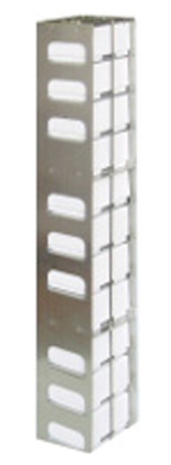 11 Boxes High Aluminum Vertical Mini Racks for Mini 2" Fiberboard Boxes