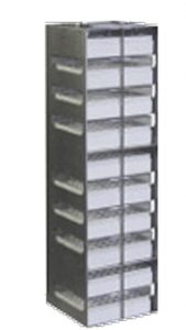 10 Boxes High Aluminum Vertical Freezer Racks for 2 Inch Polycarbonate ...