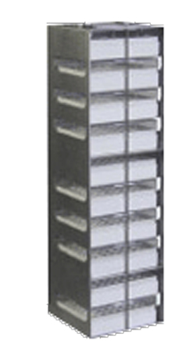 10 Boxes High Aluminum Vertical Freezer Racks for 2 Inch Polycarbonate ...
