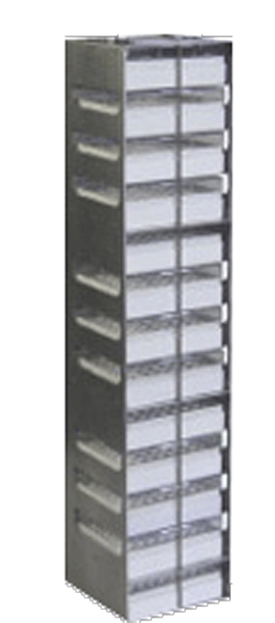 13 Boxes High Aluminum Vertical Freezer Racks for 2 Inch Polycarbonate ...