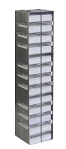 13 Boxes High Aluminum Vertical Freezer Racks for 2 Inch Polycarbonate ...