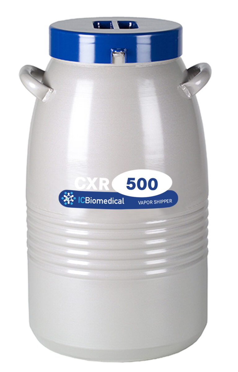 IC Biomedical CXR500 Cryogenic Shipper | Capacity: 500 x 2.0mL Vials