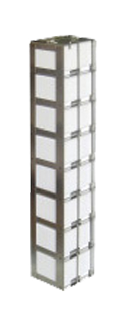 MCF-8-3-B Vertical Freezer Racks With 3 Inch Mini Boxes | 8 Boxes High