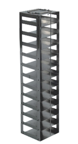 12 Boxes High Vertical Freezer Racks | 2 Inch Mini Boxes