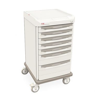 Metro Starsys® Single Wide Pre-Configured Cart in Taupe | Locking ...