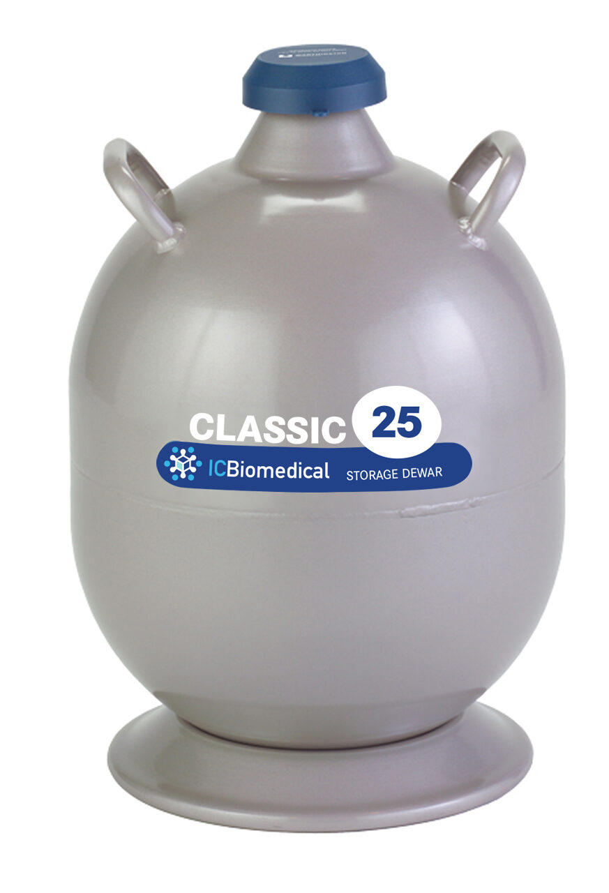 IC Biomedical Classic 25 Aluminum Cryogenic LN2 Dewar | 25L