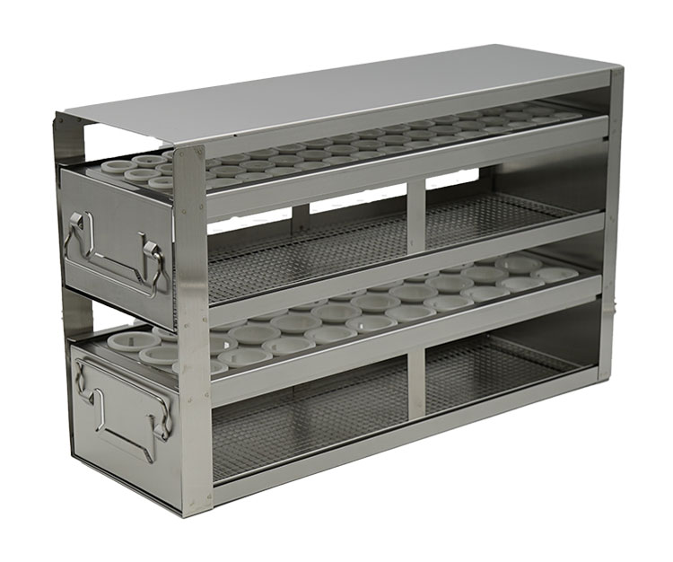 Upright Freezer Drawer Rack for 15ml Centrifuge Tubes | 120 Tubes