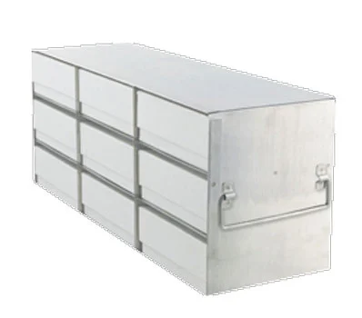 Upright Freezer Racks for Standard 2 inch Boxes | Boxes 3 Deep x 3 High