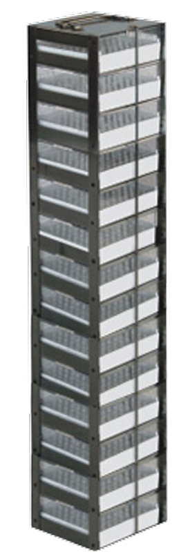 14 Box High Vertical Freezer Racks | 2" Polycarbonate Boxes & 81 Cells