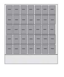 EUFD-533_REVCO_32_DRAWER_RACK_FOR_3"_BOXES | LabRepCo, LLC
