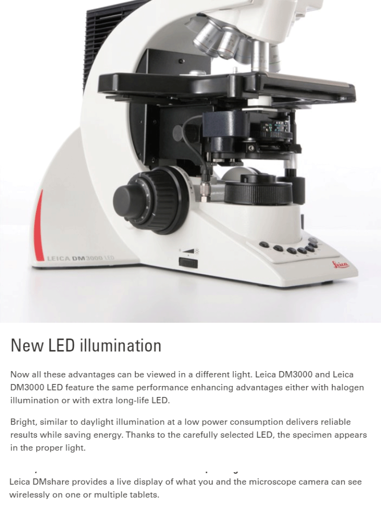 Leica DM3000 Ergonomic System Microscopes With Intelligent Automation | LabRepCo, LLC