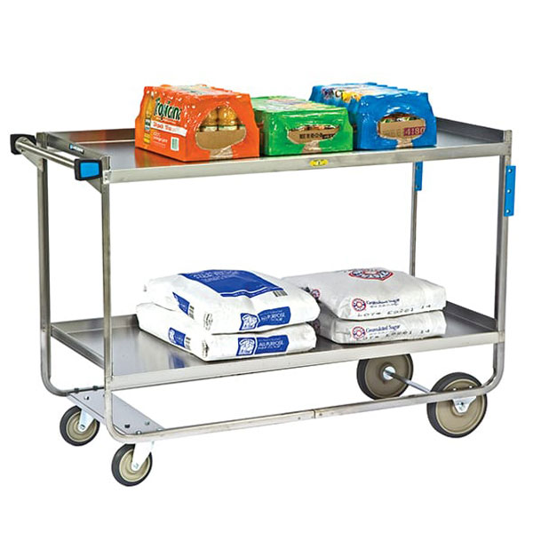 Lakeside 758 Heavy Duty Utility Cart with 2 Shelves | 700 lbs Capacity