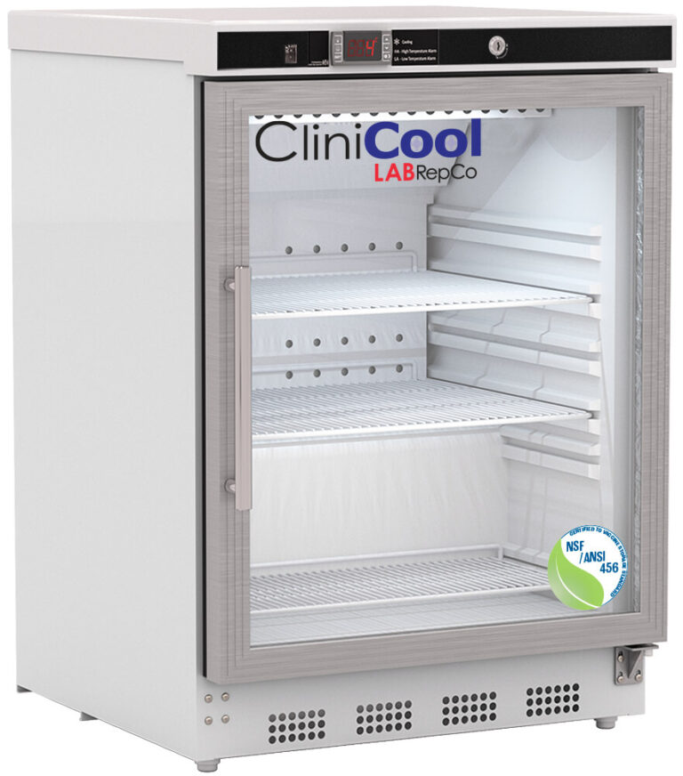 2.5 Cu Ft Glass Door Undercounter NSF Certified Vaccine Refrigerator