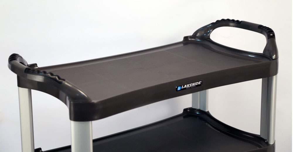 Lakeside 2512 Plastic Utility Cart (20"x 42") | 3 Shelves | 500lbs Capacity