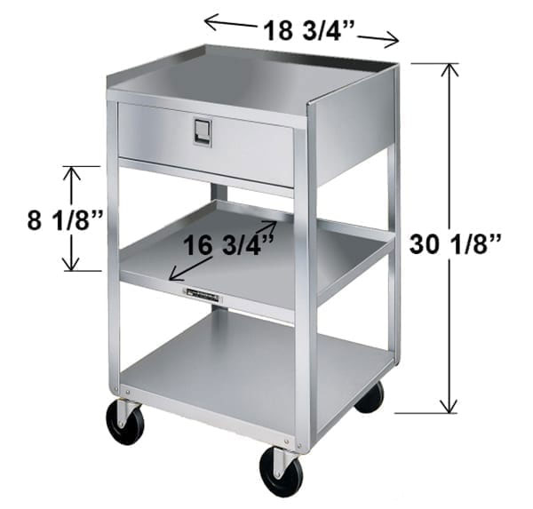 Lakeside 356 Compact Utility Stand w/ Drawer (16.75"x 18.75") | 3 ...