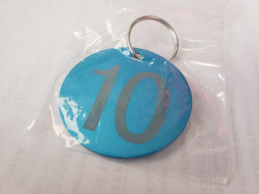 Anodized Aluminum Round Keychain Identifier for Freezer Racks | Numbers ...