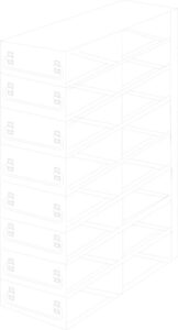 Upright Freezer Drawer Rack for 100-Place Slide Boxes | 2 Deep x 5 High ...