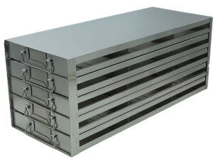 Upright Freezer Drawer Rack for 100-Place Slide Boxes | 3 Deep x 7 High ...