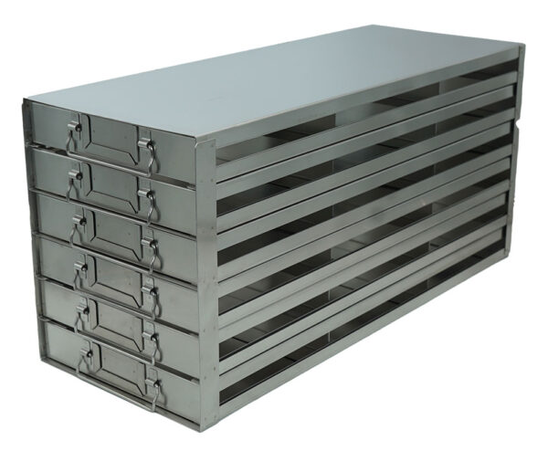 Upright Freezer Drawer Rack for 100-Place Slide Boxes | 3 Deep x 6 High ...