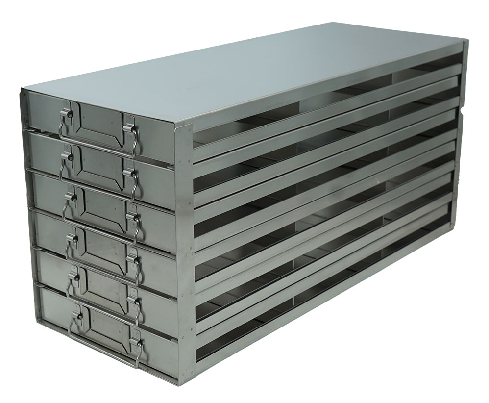 Upright Freezer Drawer Rack for 100-Place Slide Boxes | 3 Deep x 6 High ...