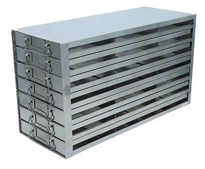 Upright Freezer Drawer Rack for 100-Place Slide Boxes | 3 Deep x 7 High ...