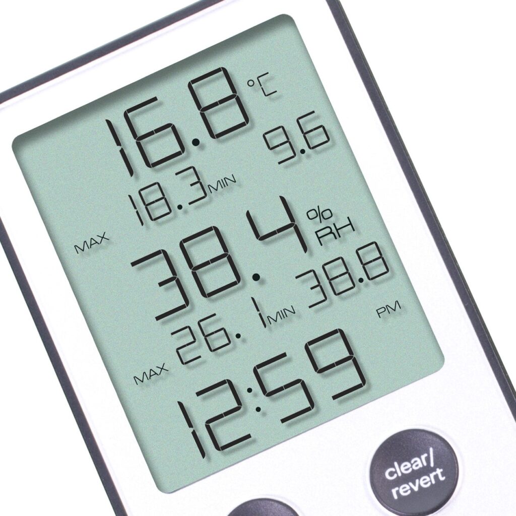 Digital Thermohygrometer | Traceable Thermohygrometer with Clock