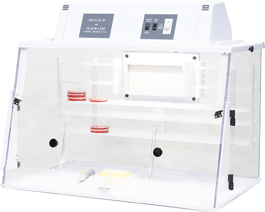 Plas-Labs PCR Chamber with HEPA Filtration | 36" wide | LabRepCo, LLC