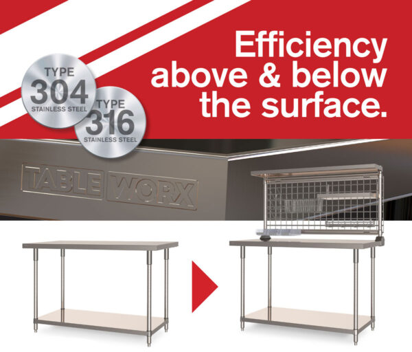 TableWorx Stainless-Steel Tables: Elevate Your Lab Workspace