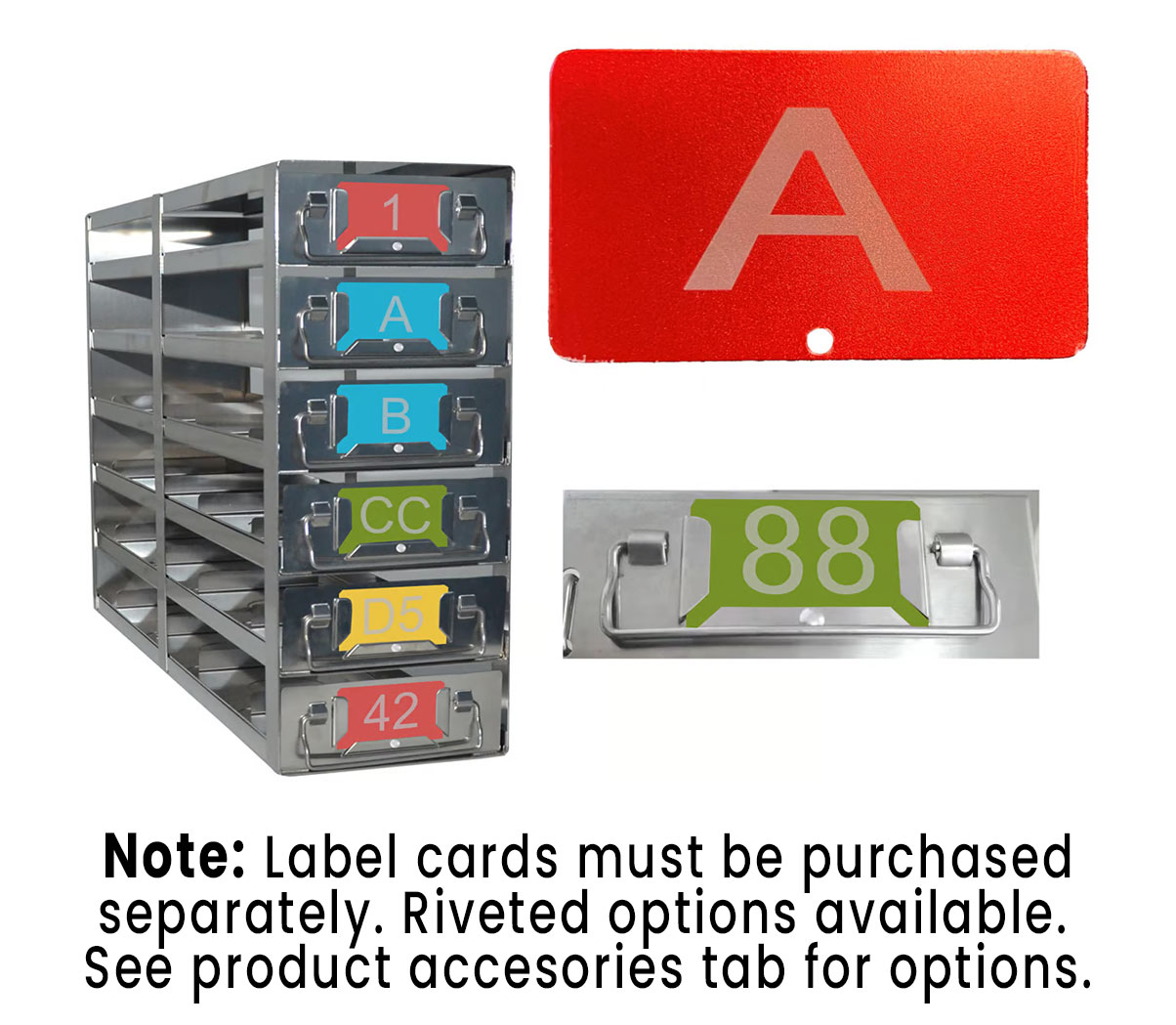 Upright Freezer Drawer Rack for 100-Place Slide Boxes | 3 Deep x 7 High ...