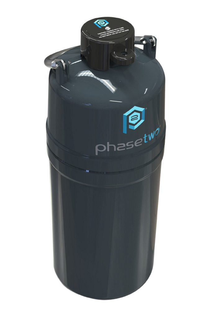 Phasetwo CryoCourier Vapor Shipper With 5" canister (Capacity: 18 x 2mL ...