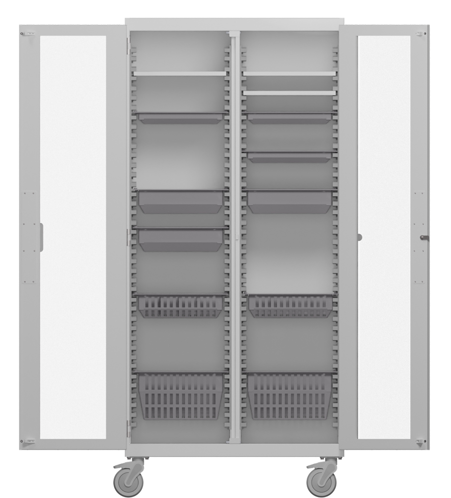 Everhutch CORECART Mobile Medical Cabinets | 2 Bay
