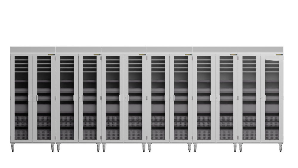 Everhutch CORECART Mobile Medical Cabinets | 2 Bay