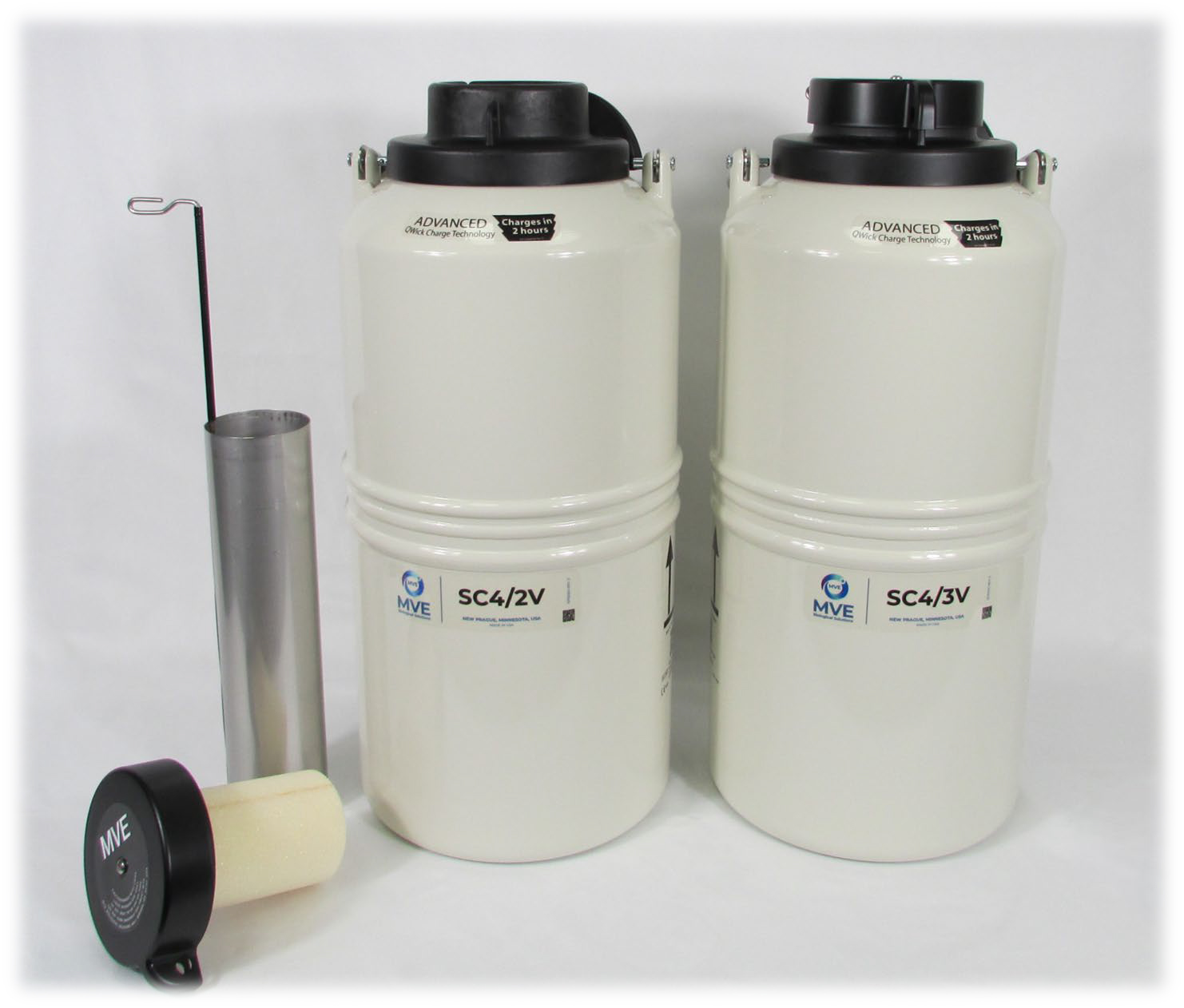 MVE SC 4/2V CryoShipper with (1) 11" Canister | 106 x 2.0 mL Vials